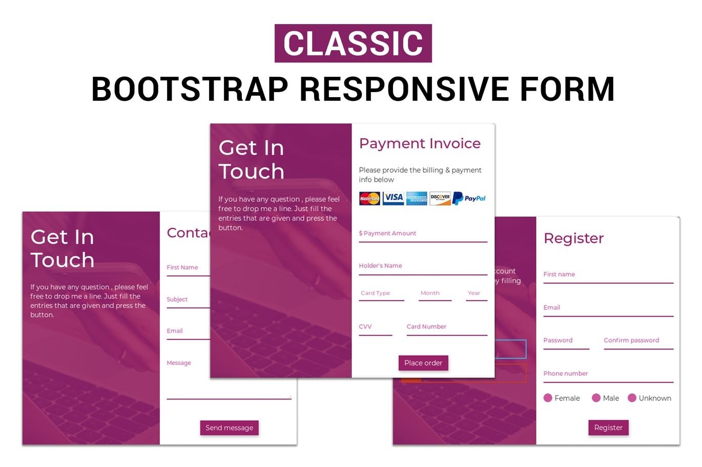 Classic Bootstrap Responsive Form Fastcode Space